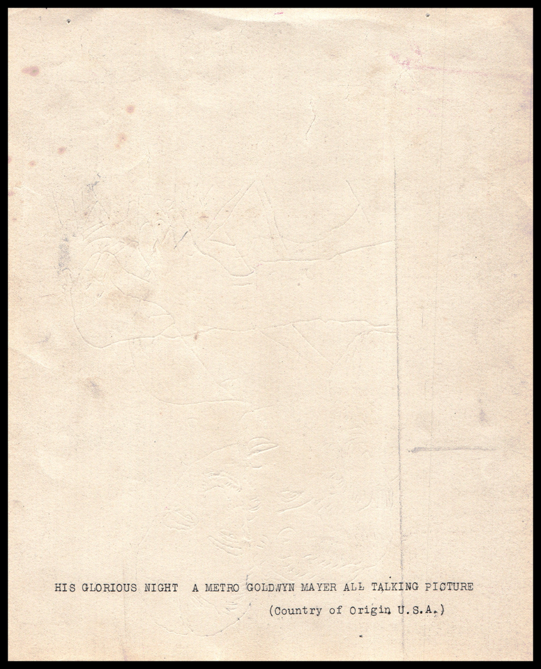 John Gilbert + Catherine Dale Owen in His Glorious Night ( (1959) MGM ...