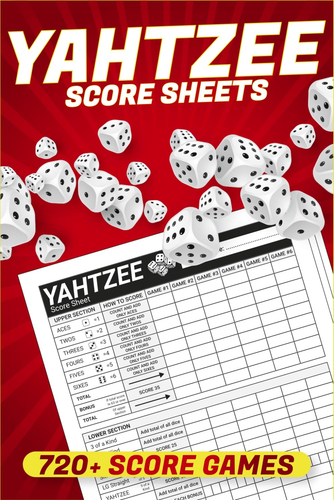 Yahtzee Score Sheets: 720+ Score Games for Scorekeeping, Yahtzee Score ...