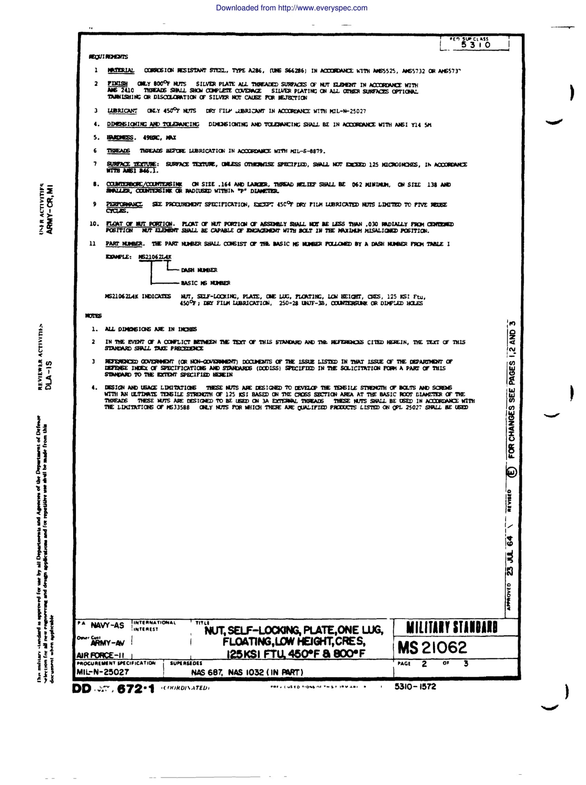 Lot of 200 MS21062L3 Nut Plate Aircraft Aviation NSN:5310-00-778-9160 ...