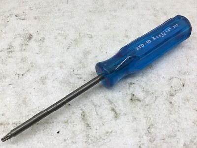 Xcelite XTD10 Chromium Vanadium Steel Torx Round Blade Screwdriver, T10 ...