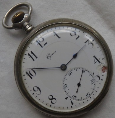 Cyrus GT Chronometer Pocket Watch open face silver case 49 mm. in ...