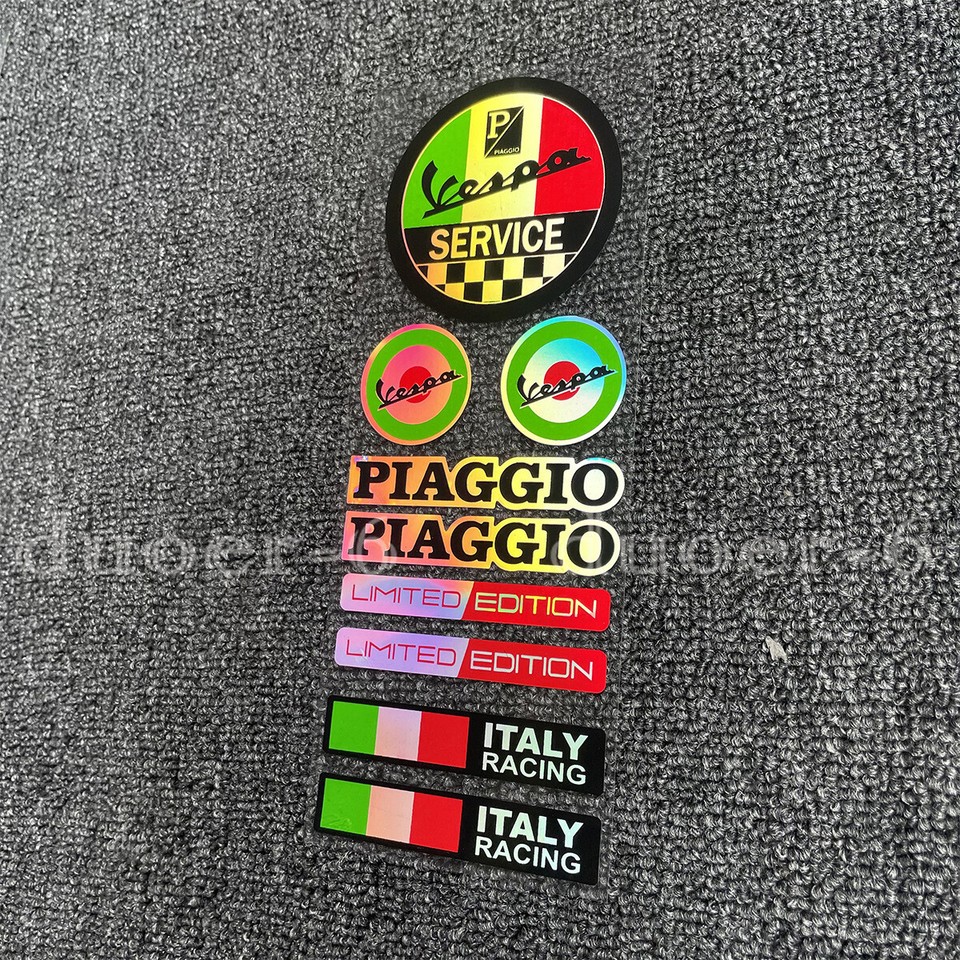 Motorcycle Laser Emblem Decals for Vespa PIAGGIO ITALY Bike Reflective ...