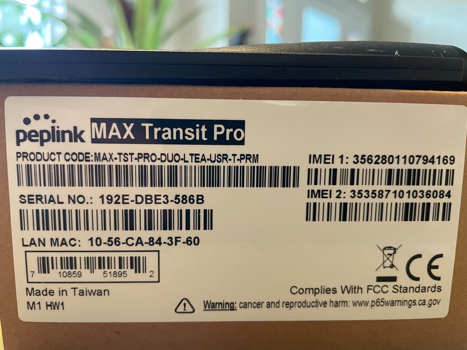 Pepwave - Peplink Max Transit Duo LTEA / MAX-TST-DUO-LTEA-W-T-PRM | eBay