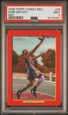 RARE RED BORDER 2006 TOPPS TURKEY RED KOBE BRYANT #20 PSA 9 POP 15! | eBay
