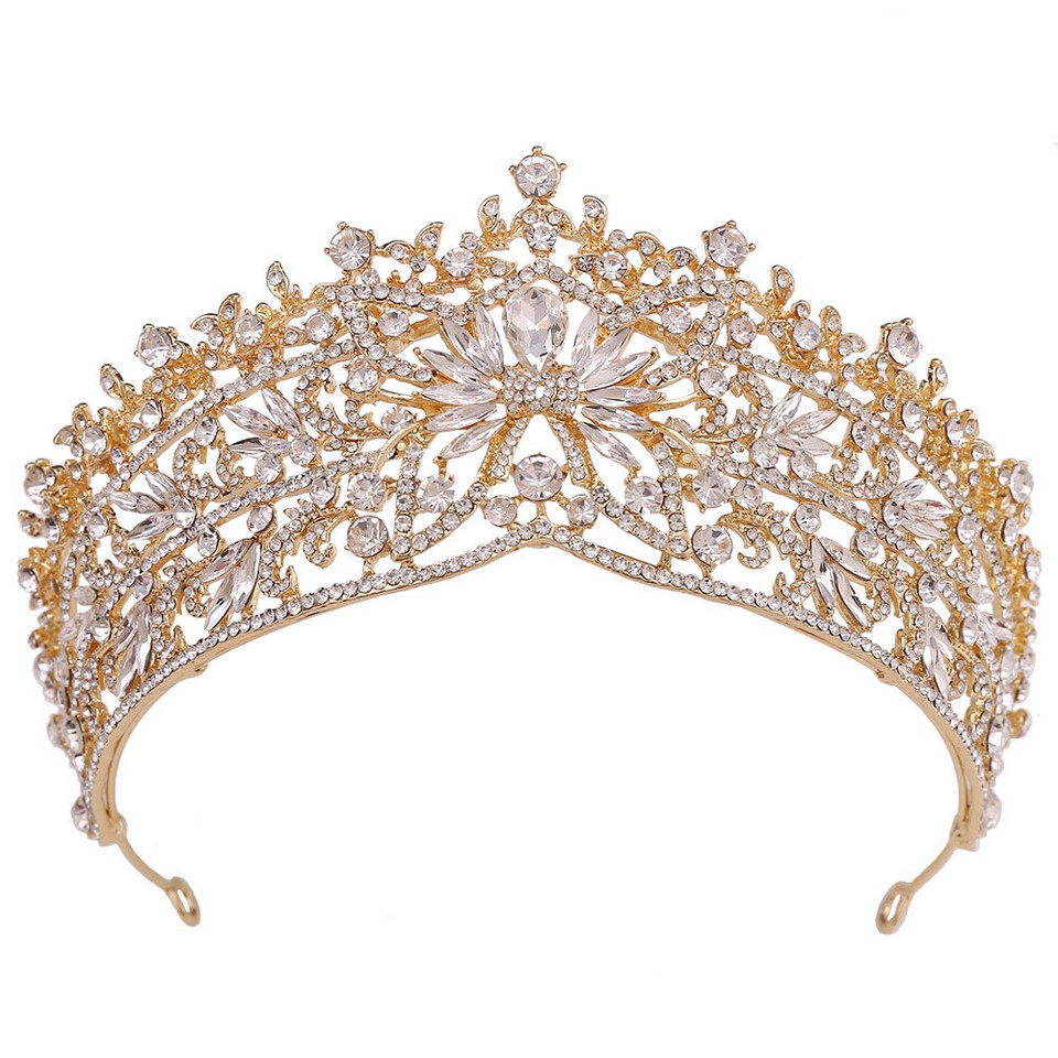 7cm Tall Crystal Butterfly Wedding Queen Princess Prom Tiara Crown For ...