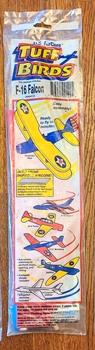 Vintage TUFF BIRDS Model Plane Glider F-16 Falcon U.S. Aircore USAA0122 ...