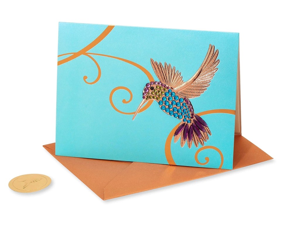 set of 4 Papyrus Greeting Blank Card (Gem Hummingbird) super nice | eBay