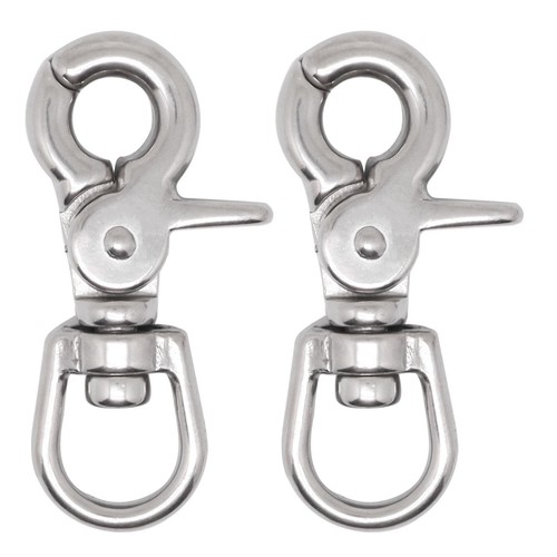 2 Pcs Trigger Snaps Swivel Hooks 2 3/5", Heavy Duty 316 Stainless Steel ...