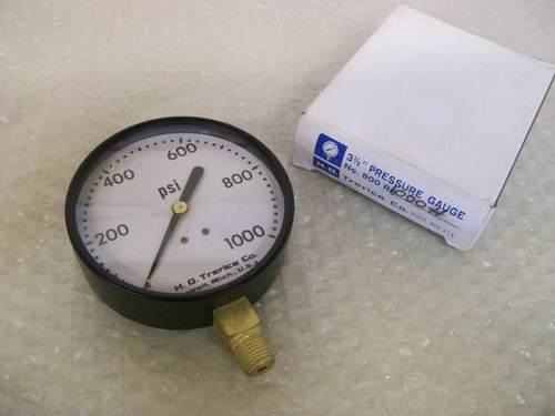 NEW H.O.TRERICE 800 0-1000 PSI PRESSURE GAUGE 3 1/2" | eBay
