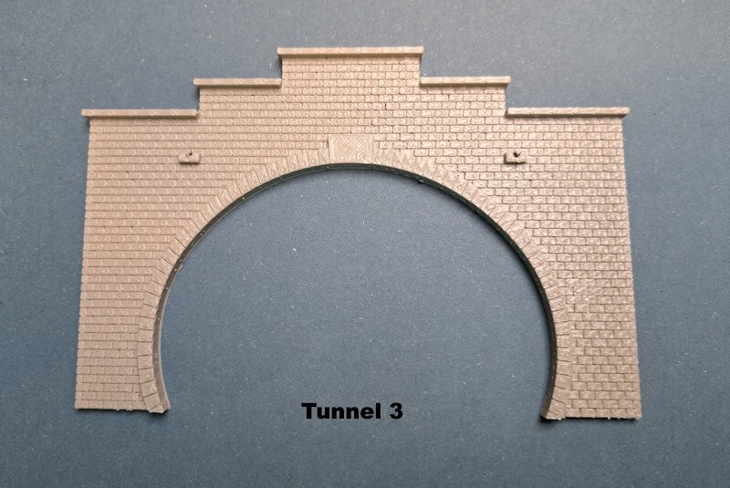 Tunnelportal Tunnel Spur TT - 3 versch. Modelle - 3D Druck PLA - Grau ...