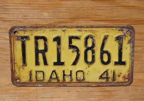 1941 IDAHO Trailer License Plate - Original Paint | eBay