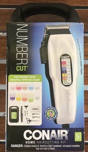 NEW CONAIR NUMBER CUT 20 PIECE HAIR CLIPPER SET HAIRCUTTING KIT for ...
