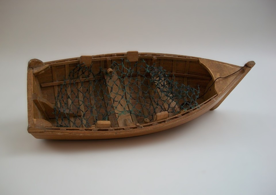Vintage Hand Crafted Scale Model of a Fishing Boat - Canada - Mid 20th ...