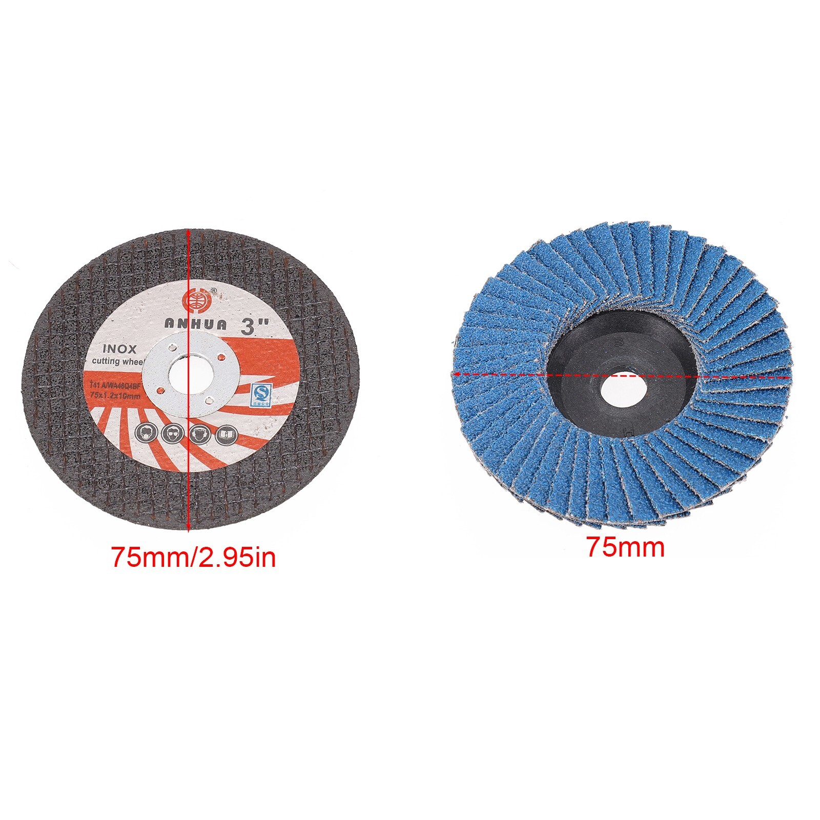 High Efficiency 3pcs 75mm Cutting Disc for Angle Grinder Metal Grinding ...
