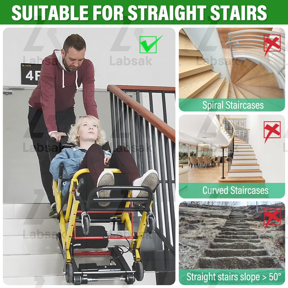 Portable Elderly Stair Lifting Climbing Foldable Wheelchair Chair Stair ...