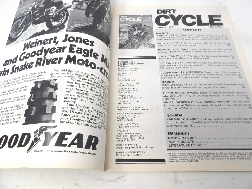 October 1972 Dirt Cycle Magazine Rickman Zundapp | eBay