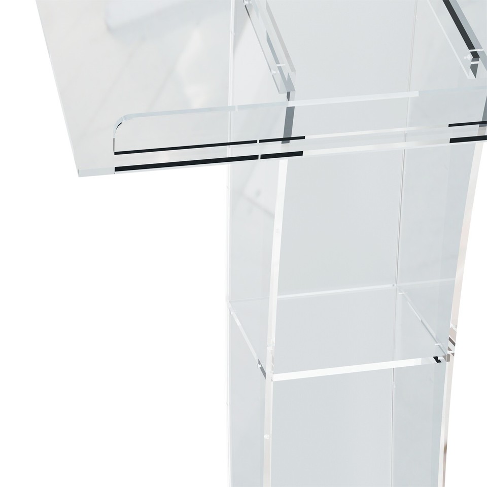 Plexiglass Acrylic Clear Podium Pulpit School Conference Church Curve ...