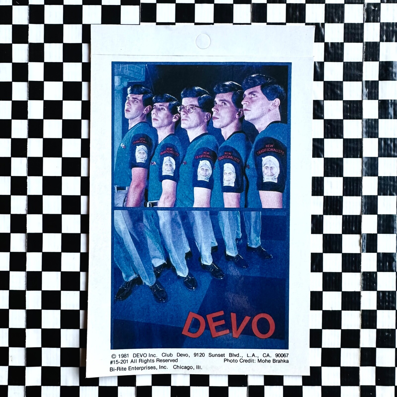 3 Choices Vintage 1980 DEVO New Wave Mini Poster Sticker UNUSED ...