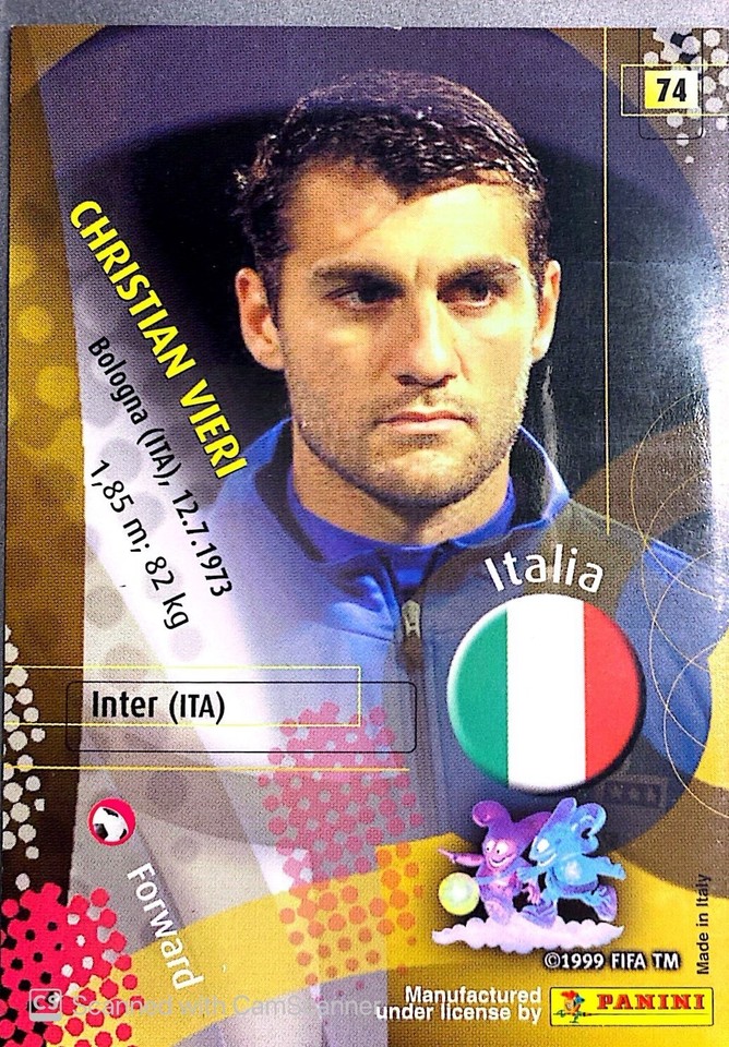 2002 Panini World Cup Christian Vieri #74 | eBay