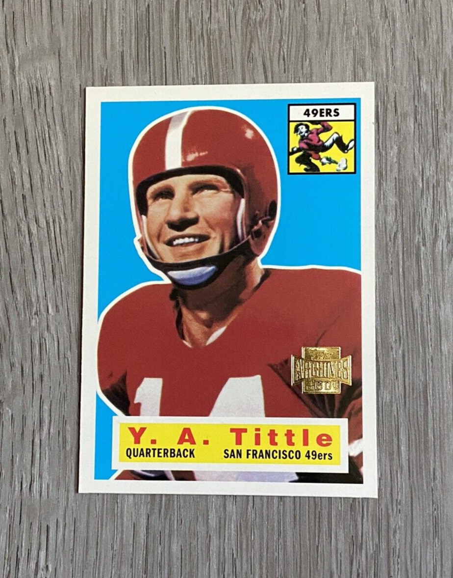 2001 NFL Topps Archives Reprints | Y.A. Tittle | #81 | San Francisco ...