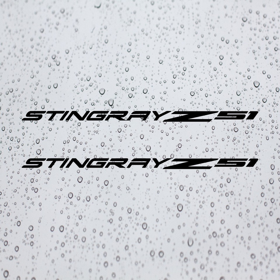 Pair C8 Stingray Z51 Decal Vinyl Sticker for Corvette Sport Cars (2020 ...