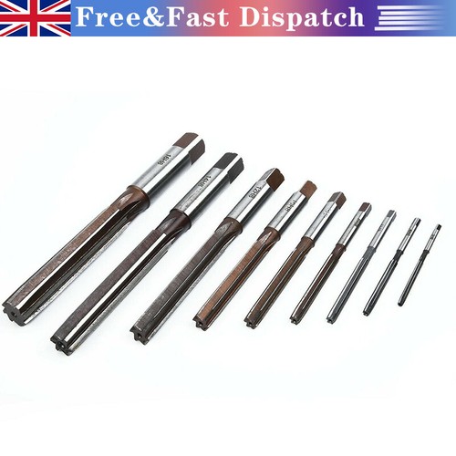 9Pcs Set 3mm-16mm 6 Flutes Hand Reamers H8 Bore Machine Chucking ...