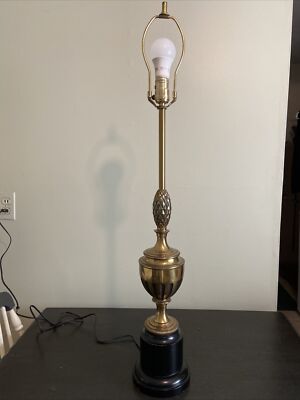 Vintage Stiffel Brass Table Lamp Urn Trophy Style Regency Black Base | eBay