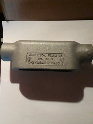 Appleton Form 35 3/4" 21 T O-Z/Gedney Conduit Outlet Box Body, New no ...