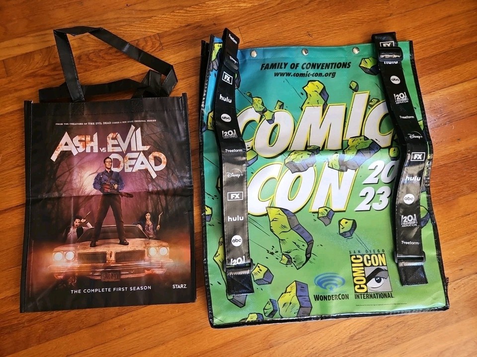 SDCC COMIC CON SHOGUN TWD ASH VS EVIL DEAD BAGS THE WALKING DEAD | eBay