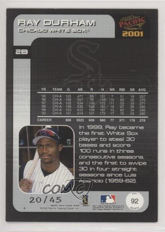 2001 Pacific Extreme LTD 20/45 Ray Durham #92 0q3 | eBay