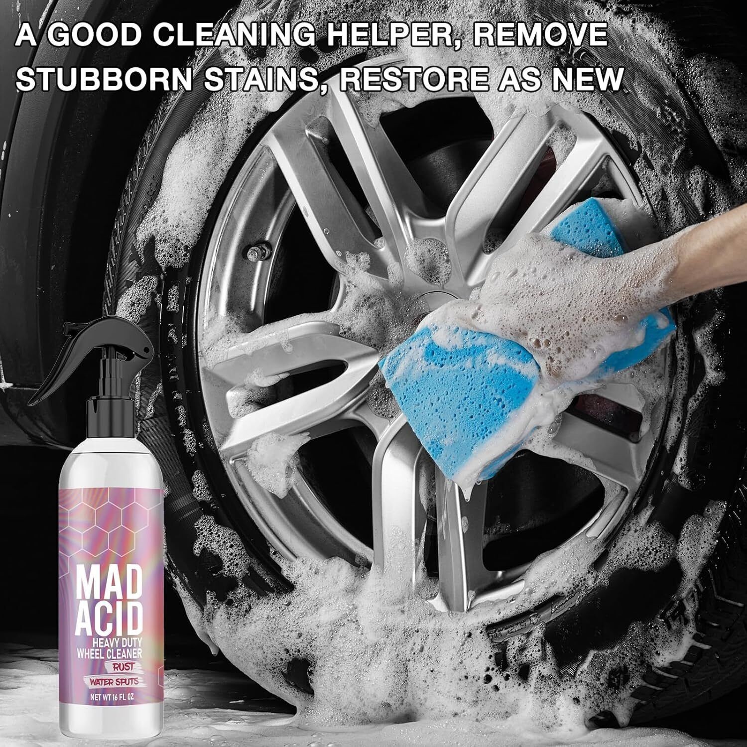 1-3x Mad Acid Heavy-Duty Wheel Cleaner Water Spot Remover for Car Glass ...