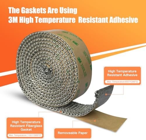 Stove Gasket Tape Self Adhesive Flat Fiberglass 1x72 Inches | eBay