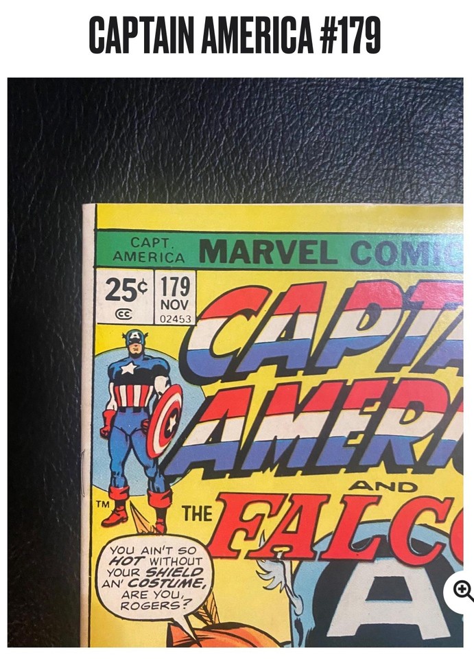Captain America #177 (1974) Marvel • Falcon Fights Alone • Bronze • KEY ...