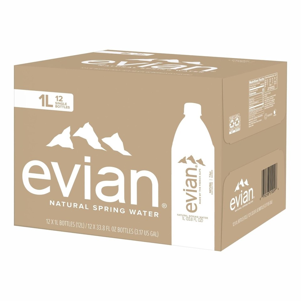 Pure Bottled Spring Water from the French Alps - 1 Liter, 12 Bottles | eBay