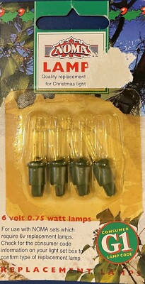 Spare Bulbs - pack of 4 Noma Lamps G1 Spare Bulbs Clear 6 volt 0.75 ...