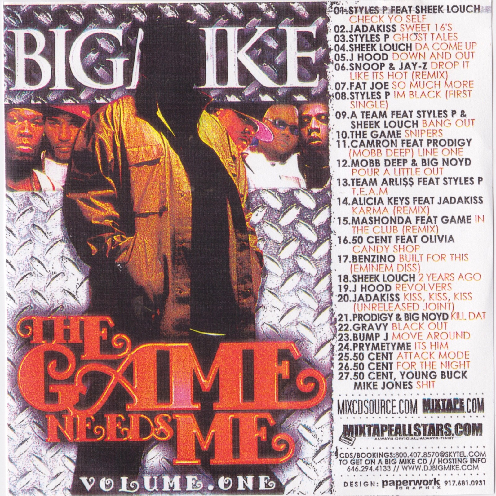 DJ BIG MIKE THE GAME NEEDS ME VO1. 1 2003 HIP HOP MIXTAPE MIX CD | eBay