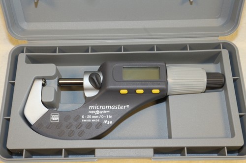 New TESA Spherical Carbide Faces Digital Outside Micrometer 0-25mm / 0 ...