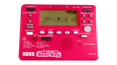 KORG BEAT BOY Drum Machine Recorder Tuner Samplers Red Recode Tuner ...