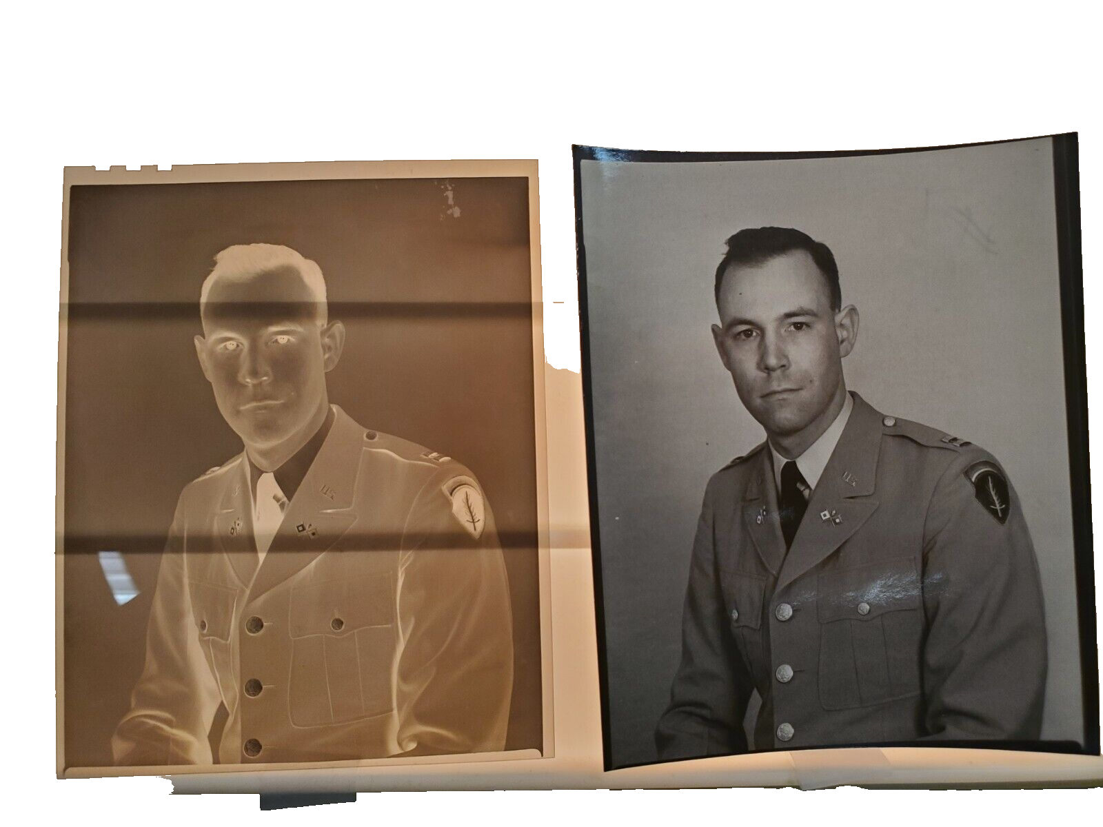 Vintage 1940’s US Army Soldier WWII Photograph & Negative Dress Uniform ...