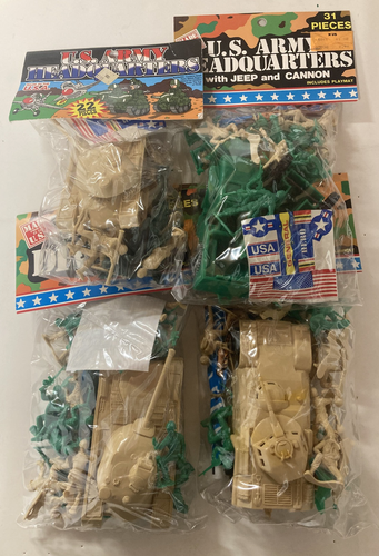 Vintage Tim Mee Bags # 1584 & 17840 Jeep Tanks cannon & Soldiers | eBay