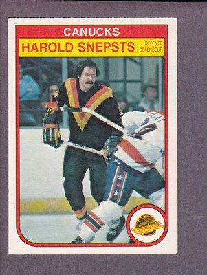 1982-83 O-Pee-Chee OPC Hockey Harold Snepsts #357 Vancouver Canucks NM ...