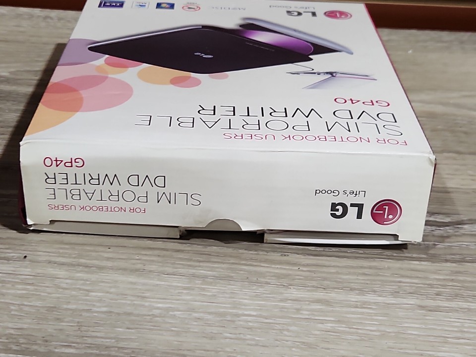 LG SLIM PORTABLE DVD WRITER MODEL # GP40NB40 ( NEW OPEN BOX GUARANTEED ...