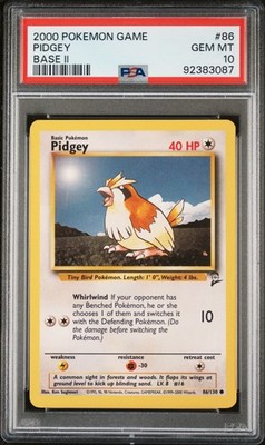 2000 POKEMON BASE SET 2 #86 PIDGEY PSA 10 | eBay