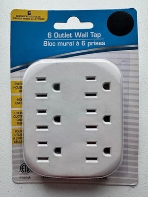 Intertek 6 Outlet Press Wall Tap Everyday Use - Halloween and Christmas ...