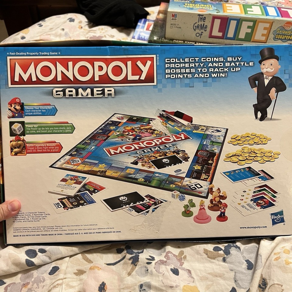 Hasbro Gaming Nintendo 2017 Monopoly Gamer Edition C1815 Mario Retro ...