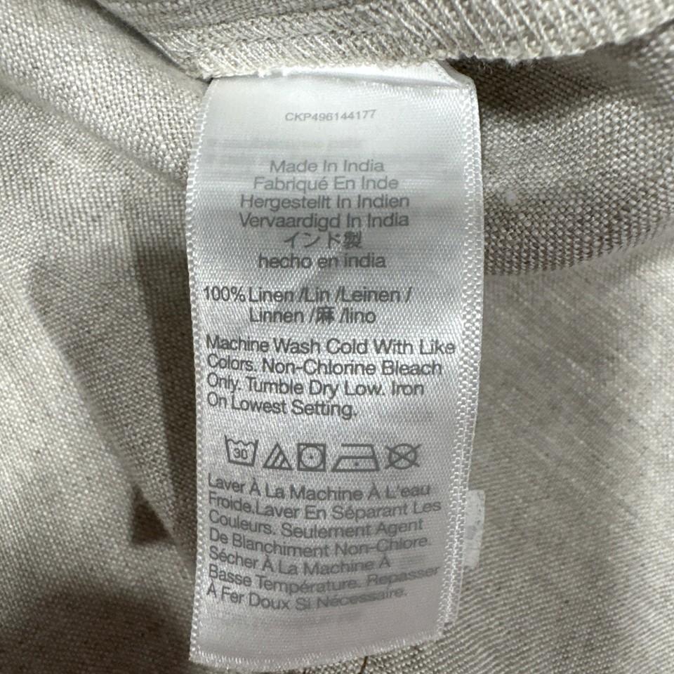 Madewell Linen Pleated Shell Top Oat Beige Womens M Linen Lagenlook ...