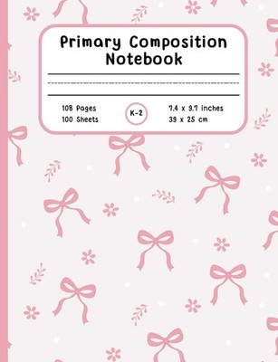 Primary Composition Notebook K-2: Coquette Pattern | Draw and Write ...