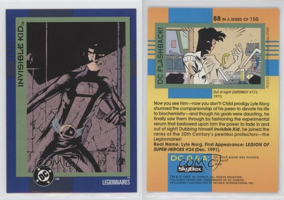 1993 SkyBox DC Cosmic Teams Invisible Kid #88 0f3j | eBay