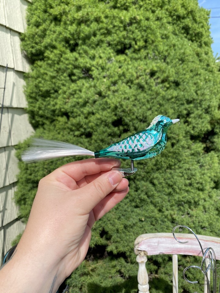 VTG INGE Glass Old World Christmas Clip-on Bird Ornament ~ Made In ...