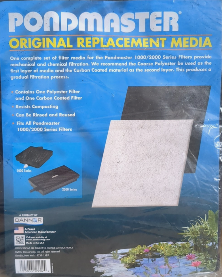 Danner Mfg Pondmaster 12"x12" Carbon Coarse Replacement Filter Pad ...